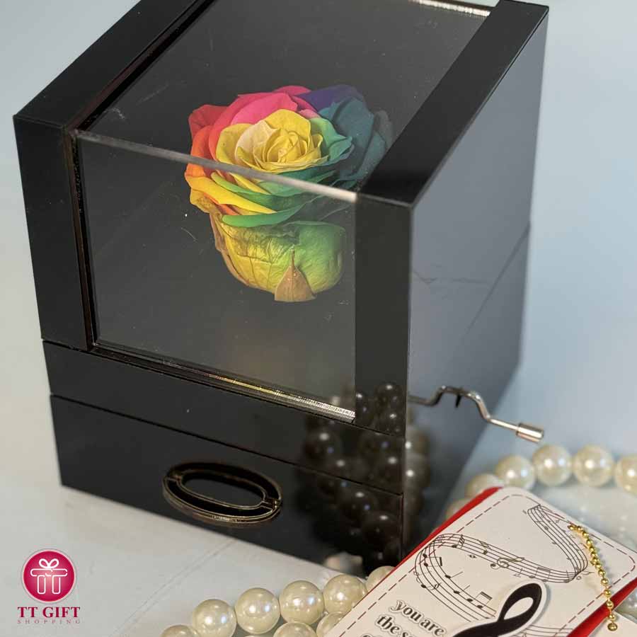 Rainbow Musical Eternal Rose Front-Open